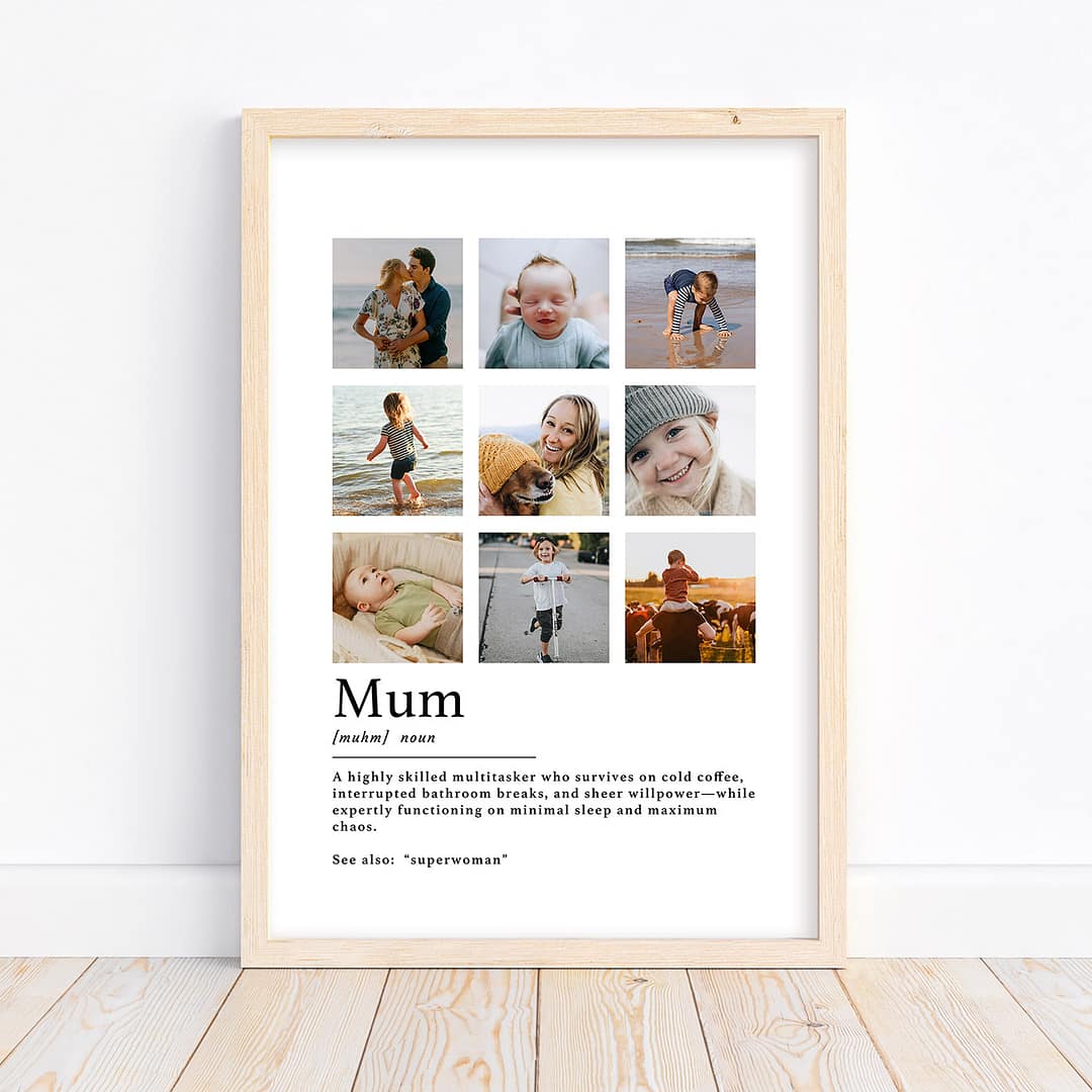 Mum Life Definition Print - unique & eye-catching